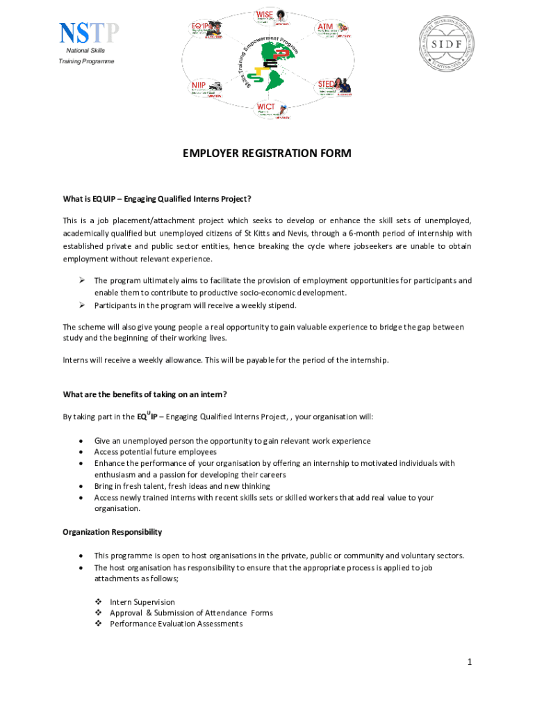 Fillable Online EMPLOYER REGISTRATION FORM Fax Email Print - pdfFiller