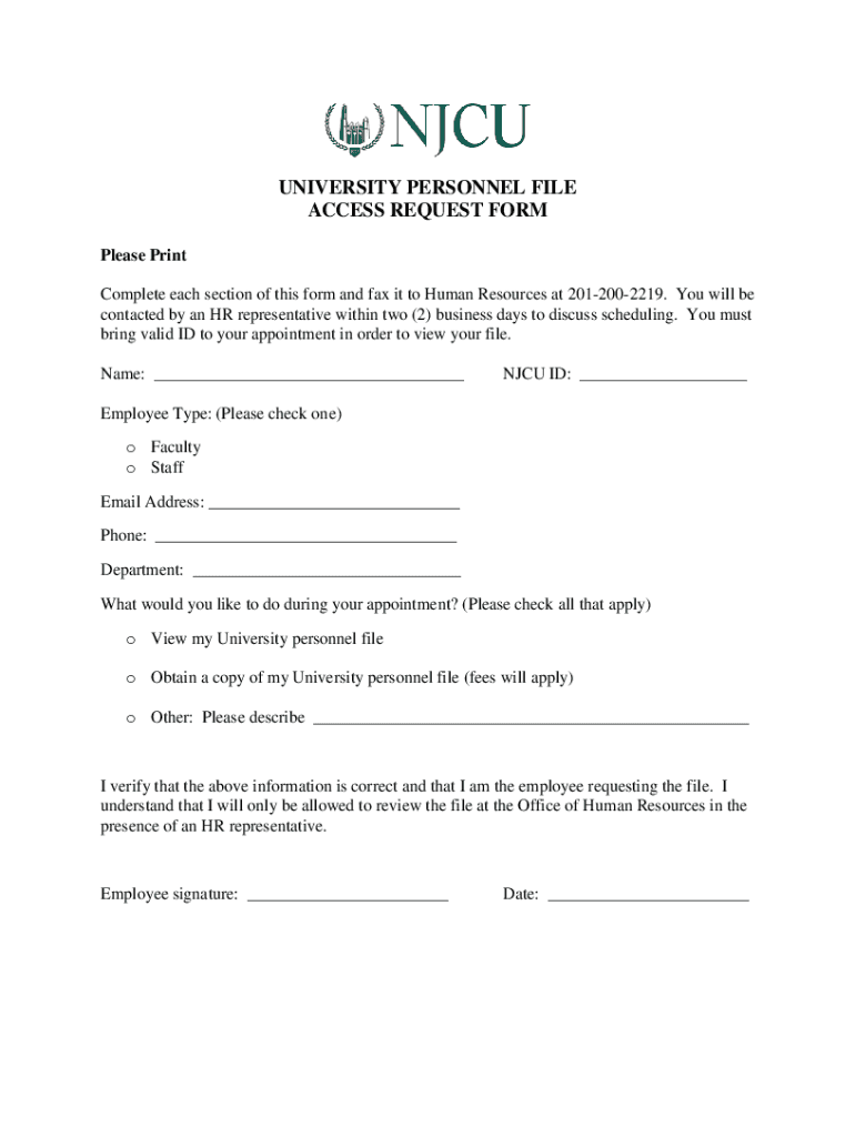 Fillable Online Employee Records Services and Documents Fax Email Print ...