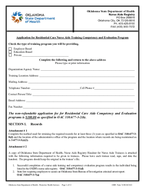 Fillable Online 2014-2023 OK ODH Form 735 Fill Online, Printable ...