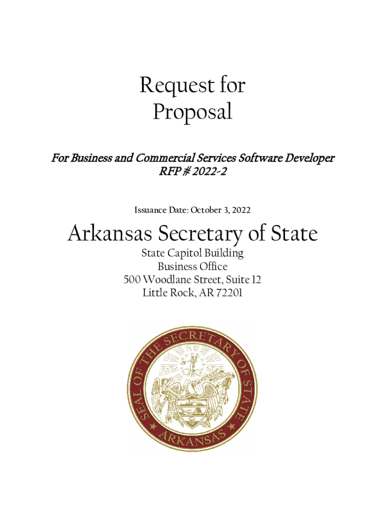 Fillable Online Request for Proposal (RFP) template for Software ...