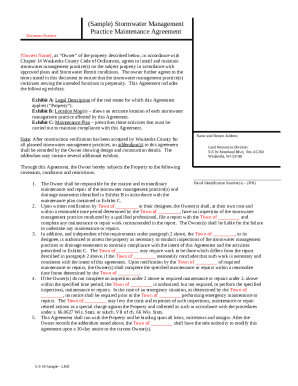 Stormwater Management Practice Maintenance Agreement Doc Template ...