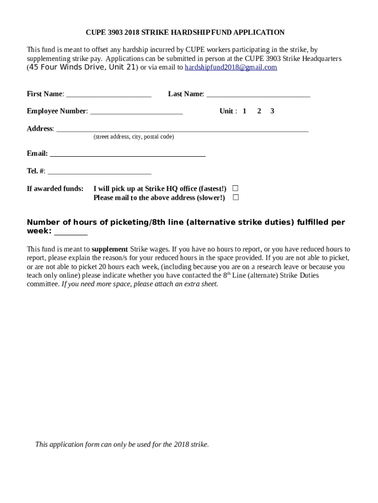 How to access the Strike Hardship Fund Doc Template | pdfFiller