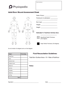 Fillable Online Burn Wound Assessment Sheet - Adult Fax Email Print ...