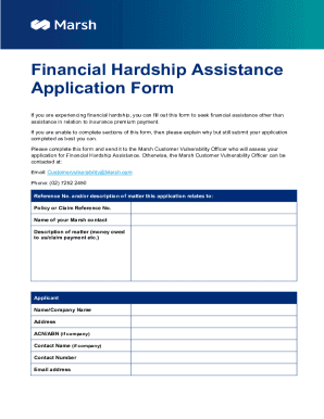 Fillable Online Financial Hardship Assistance Application Form Fax ...