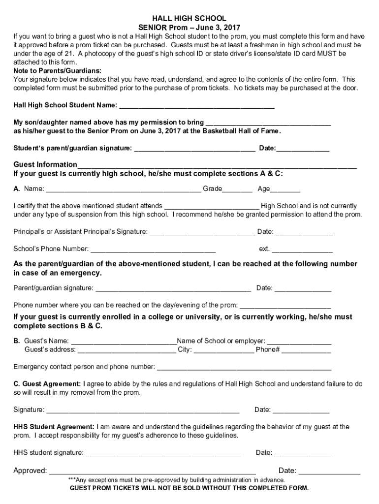 Fillable Online Hall High School Senior Prom: Photo Gallery Fax Email ...