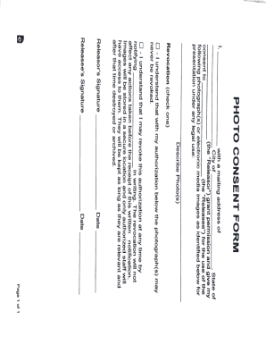 Fillable Online Free Photo Consent Form - PDFWord - eForms Fax Email ...