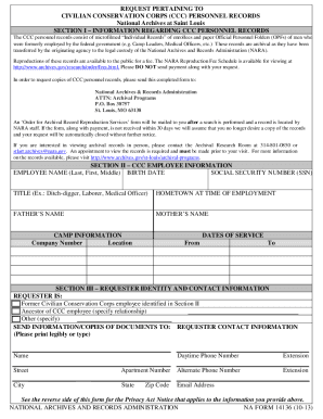 Fillable Online Personnel Records of the National Archives at St. Louis ...