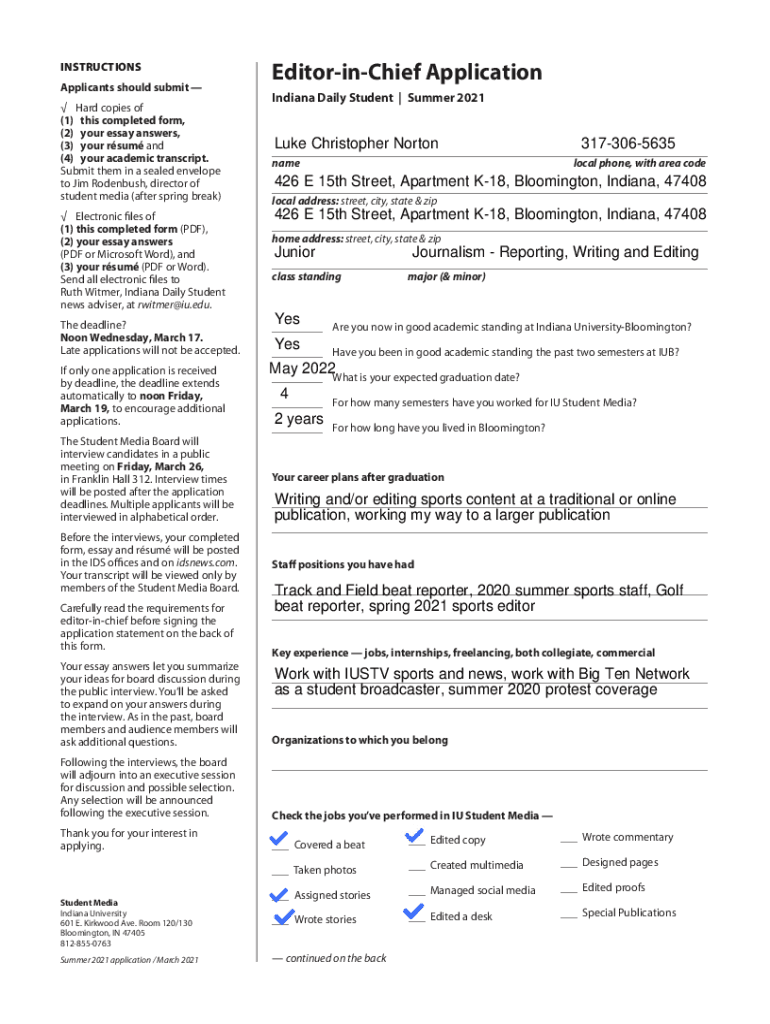 Fillable Online ACADEMIC INTEGRITY BOARD APPLICATION Fax Email Print - pdfFiller