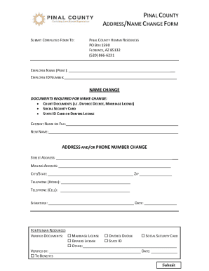 Fillable Online Employee FormsPinal County, AZ Fax Email Print - pdfFiller