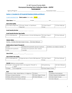 Fillable Online NJHMIS Intake form for Permanent Housing Program Fax ...