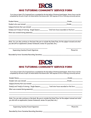 Fillable Online Service Hours Requirements & Submission Form Fax Email ...