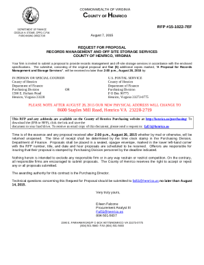 RECORDS MANAGEMENT AND OFF SITE STORAGE SERVICES Doc Template | pdfFiller