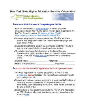 Fillable Online 1- Get Your FSA ID Ahead of Completing the FAFSA Fax ...