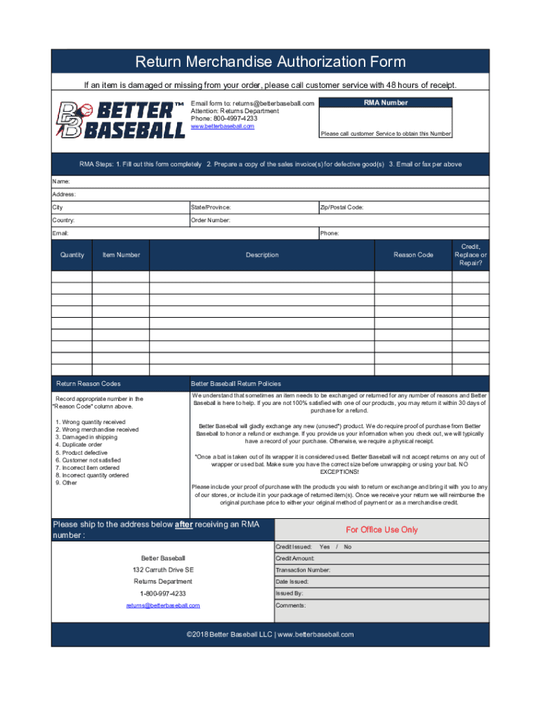 Fillable Online How do I request RMA (return merchandise authorization ...