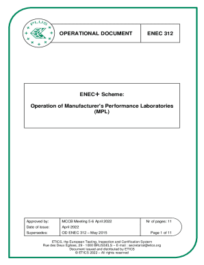 Fillable Online ENEC Performance requirement sheet 01 Fax Email Print ...