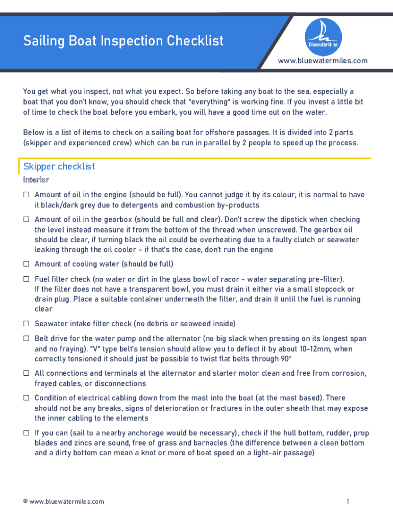 Fillable Online Boat Inspection and Cleaning Procedures For All Water ...