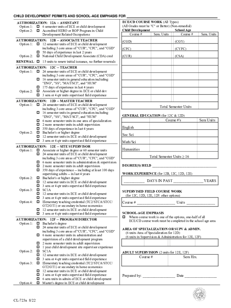 Fillable Online Fillable CHILD DEVELOPMENT PERMITS AND SCHOOL ... Fax ...