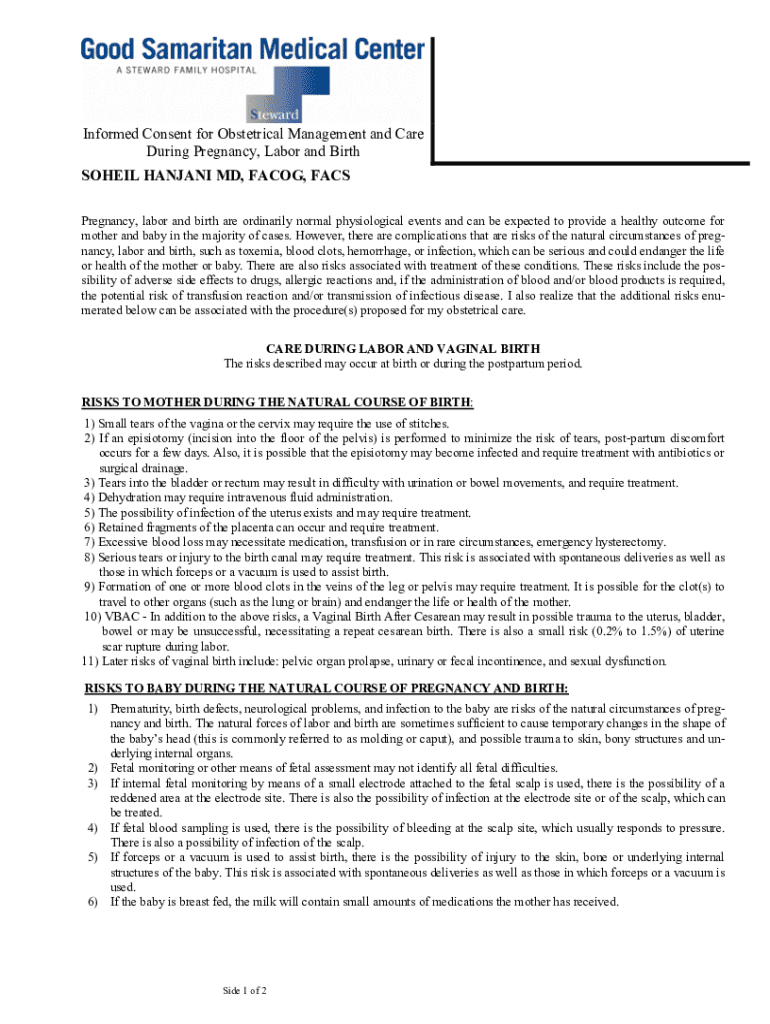 Fillable Online OB Consent Form 2.2021.doc Fax Email Print - pdfFiller