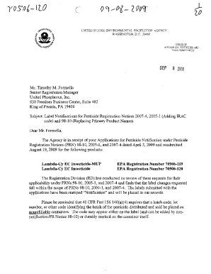 Fillable Online U.S. EPA, Pesticides, Label, LAMBDA CY EC ... Fax Email ...