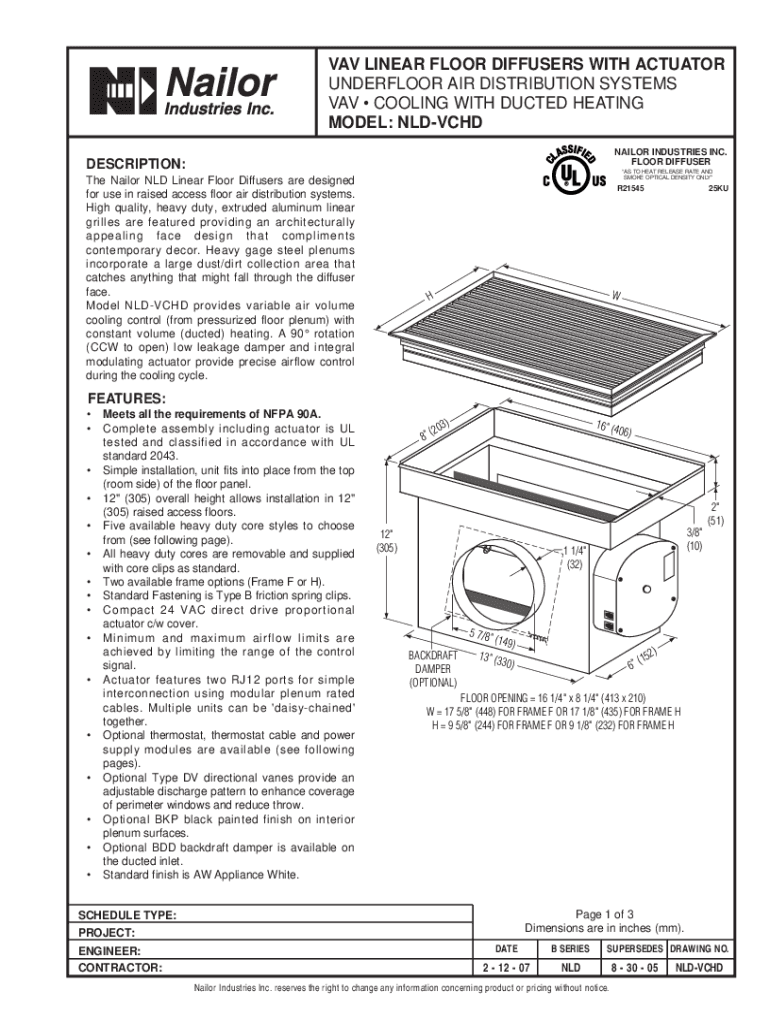 Fillable Online vav floor "swirl" diffuser with actuator - underfloor ...