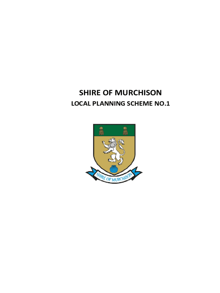 Fillable Online Shire of Murchison Local Planning Scheme No 1 Scheme ...