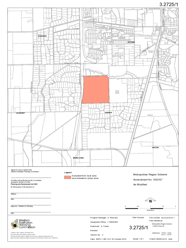Fillable Online Metropolitan Region Scheme Amendment 1353/57 amending plan 3.2725 modified Fax ...