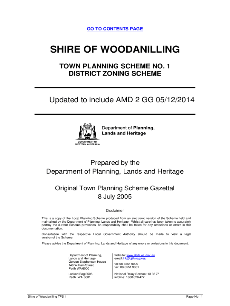 Fillable Online Shire of Woodanilling Town Planning Scheme No 1 Scheme text Fax Email Print ...