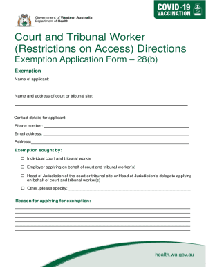 Fillable Online Court and Tribunal Worker (Restrictions on Access ...
