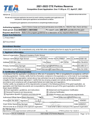 Fillable Online 2022-2023 Perkins V Grant Application Training ...