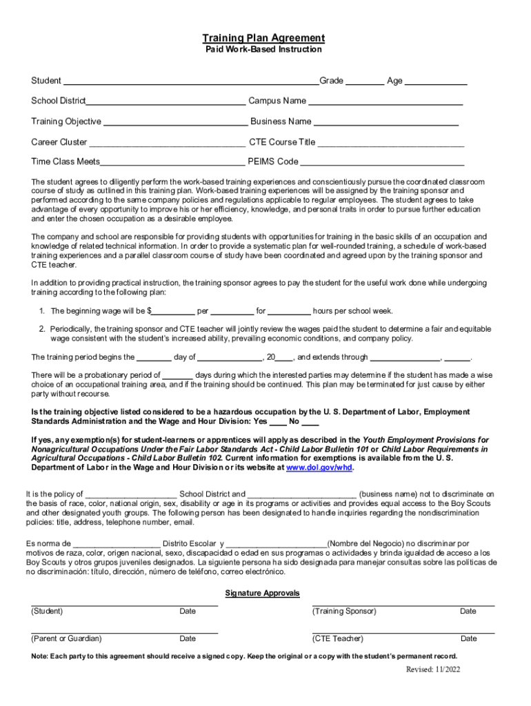 Fillable Online Lesson 7.2: Completing Training Plan Forms Fax Email Print - pdfFiller