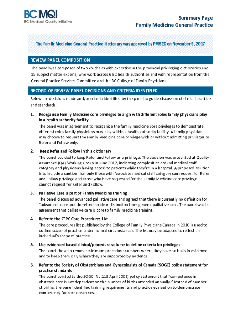 Fillable Online Analysis of definitions of general practice, family medicine ... Fax Email Print ...