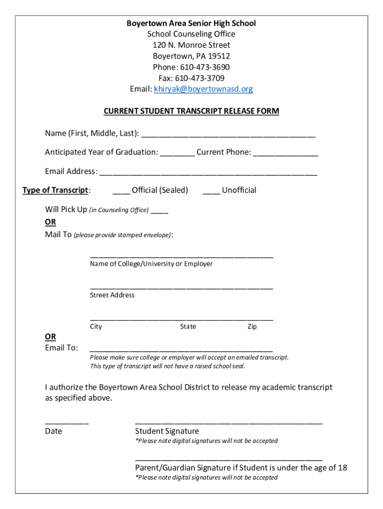 Fillable Online Alumni Transcript Release Form.pdf Fax Email Print - pdfFiller