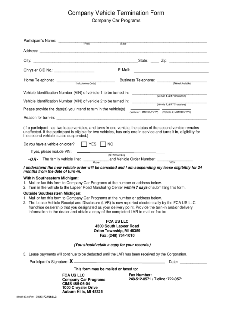 Fillable Online FCA Employee Discounts - New Vehicles Under Invoice Fax ...