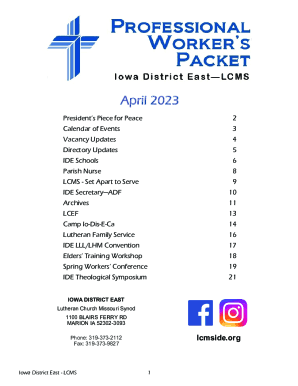 Fillable Online LCMS - Set Apart to Serve Fax Email Print - pdfFiller