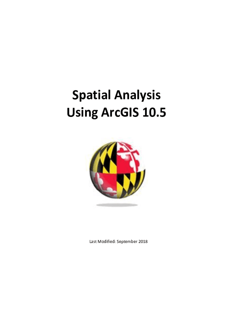 Fillable Online Spatial Analysis Using Arcgis 105 Umd Libraries Fax Email Print Pdffiller