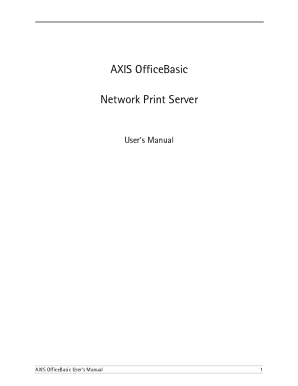 Fillable Online AXIS 1440 - Network Print Server for ... Fax Email ...