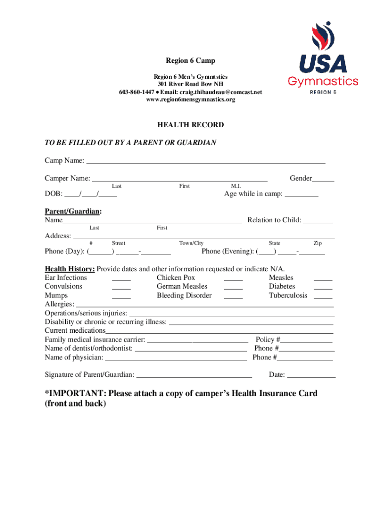 Fillable Online Region 6 Men's USA Gym Fax Email Print - pdfFiller