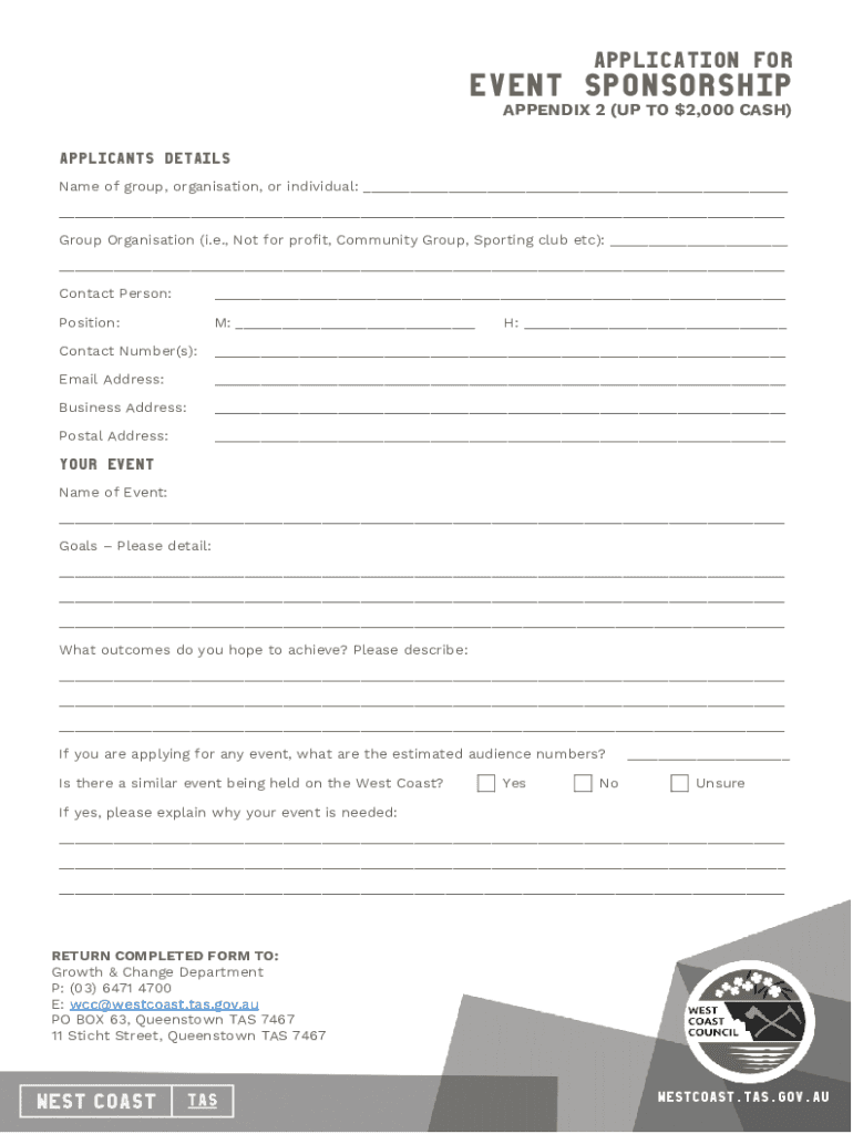 Fillable Online event sponsorship Fax Email Print - pdfFiller