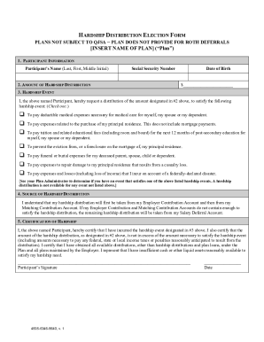 Fillable Online Hardship form - no Roth.doc Fax Email Print - pdfFiller