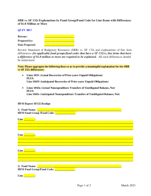 Fillable Online APPENDIX FFORMAT OF SF 132 AND SF 133 Fax Email Print ...