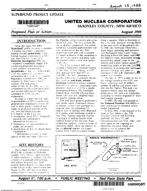 Fillable Online United Nuclear Church Rock uranium mines and mill ...