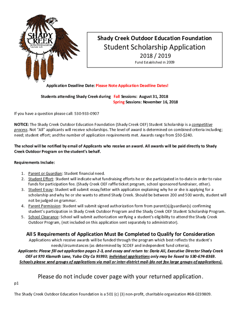 Fillable Online Shady Creek Outdoor School & Event Center - Raptor Barn ...