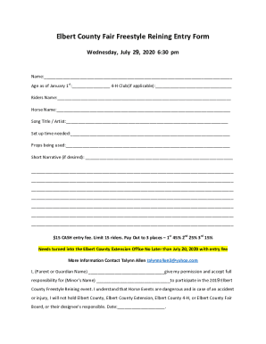 Fillable Online 2020-freestyle-reining-entry-Form- ... Fax Email Print ...