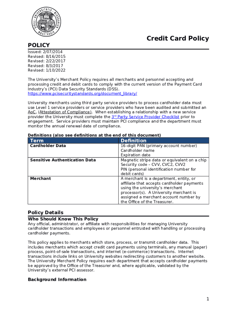 Acceptance and Use of Payments at the Point of Sale ... Doc Template ...