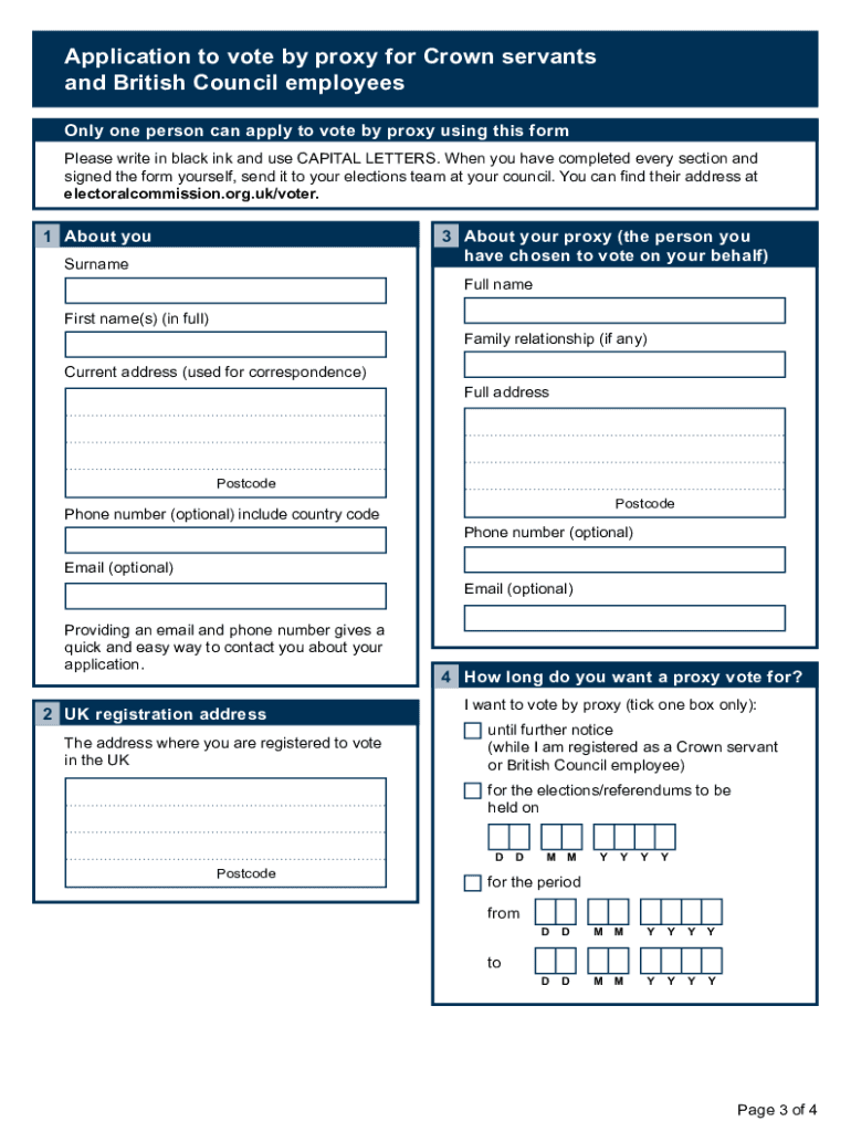 Fillable Online emergency-employment-proxy-vote-application-form. ... Fax Email Print - pdfFiller