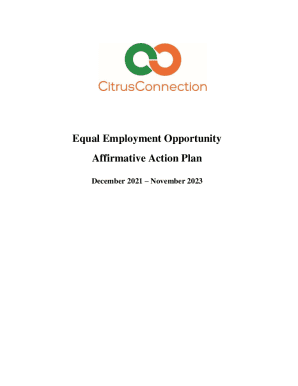 Fillable Online equal opportunity policy and affirmative action plan ...