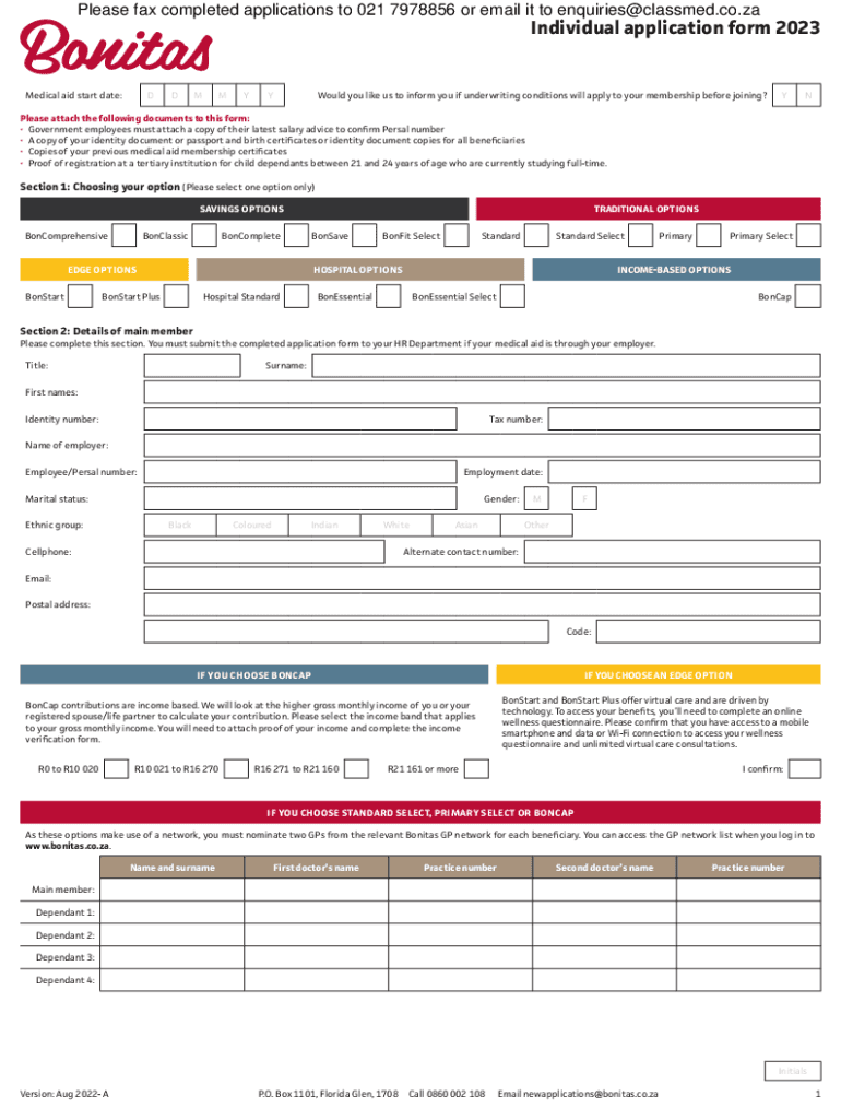 Fillable Online Chronic Illness Benefit (CIB) application form 2023 Fax Email Print - pdfFiller