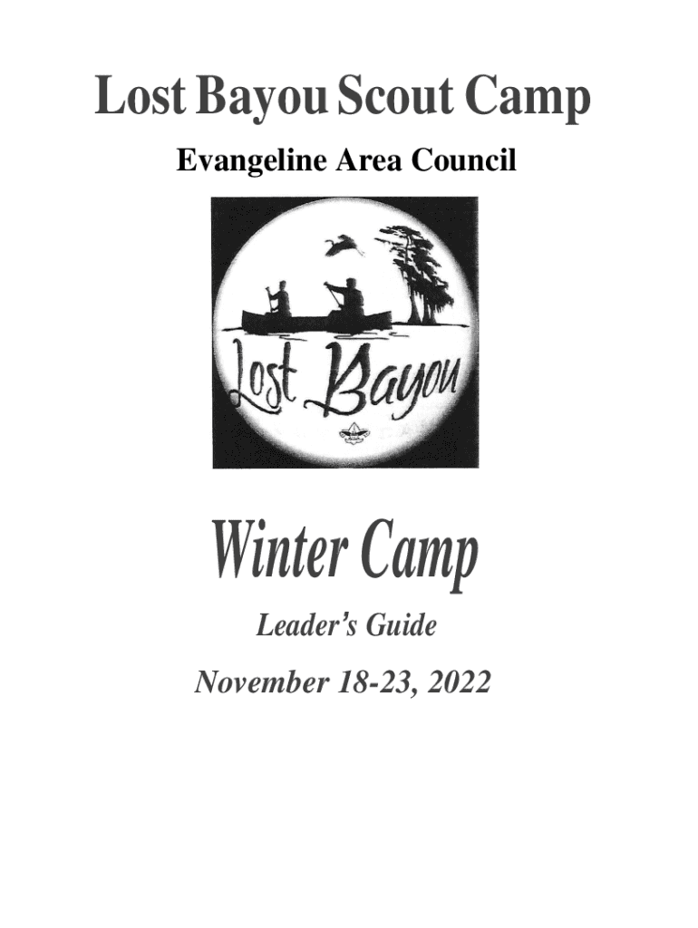 Fillable Online LOST PINES SCOUT RESERVATION WINTER CAMP ... Fax Email ...