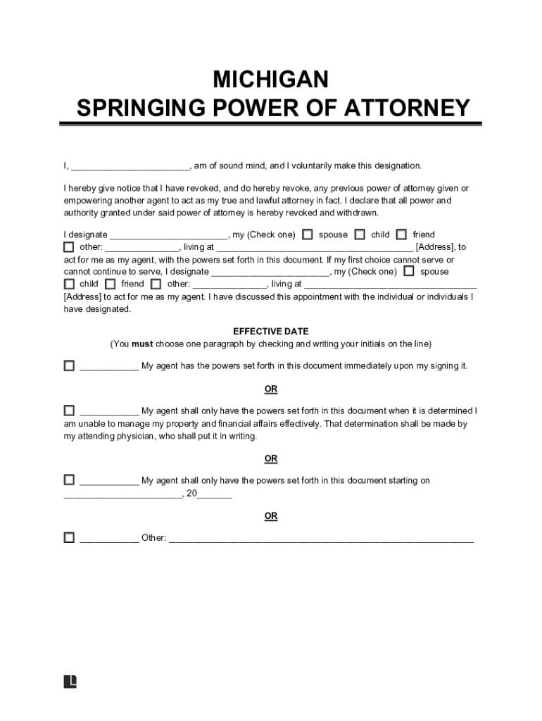Fillable Online Free Power of Attorney (POA) Forms - PDF & Word Fax ...