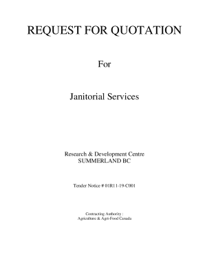 Fillable Online Request Quotation for Cleaning Services Template Fax ...